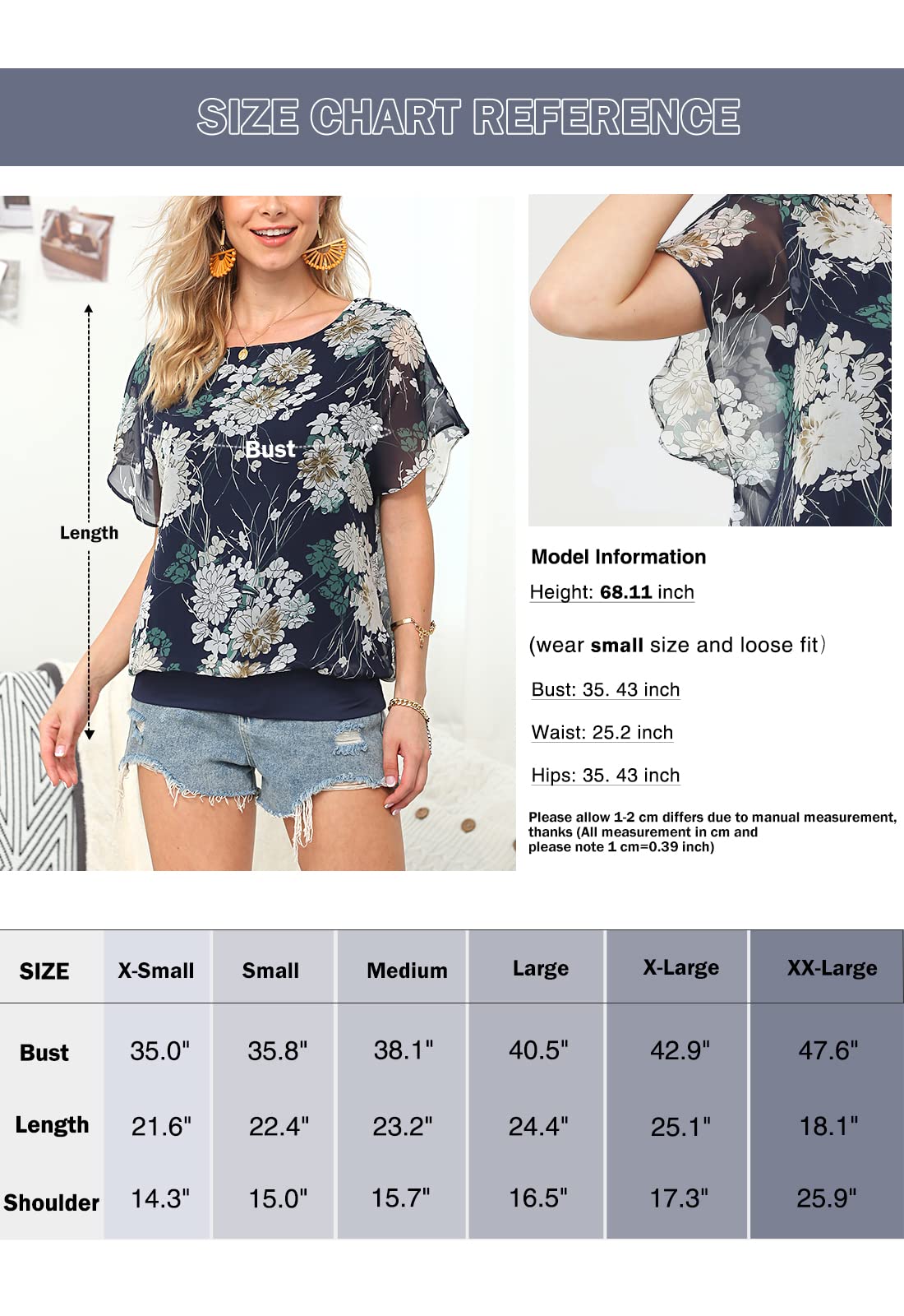 Neineiwu Women's Casual Short Sleeve Crewneck Loose Tops Blouses Shirt (Black Polka Dot,Large)