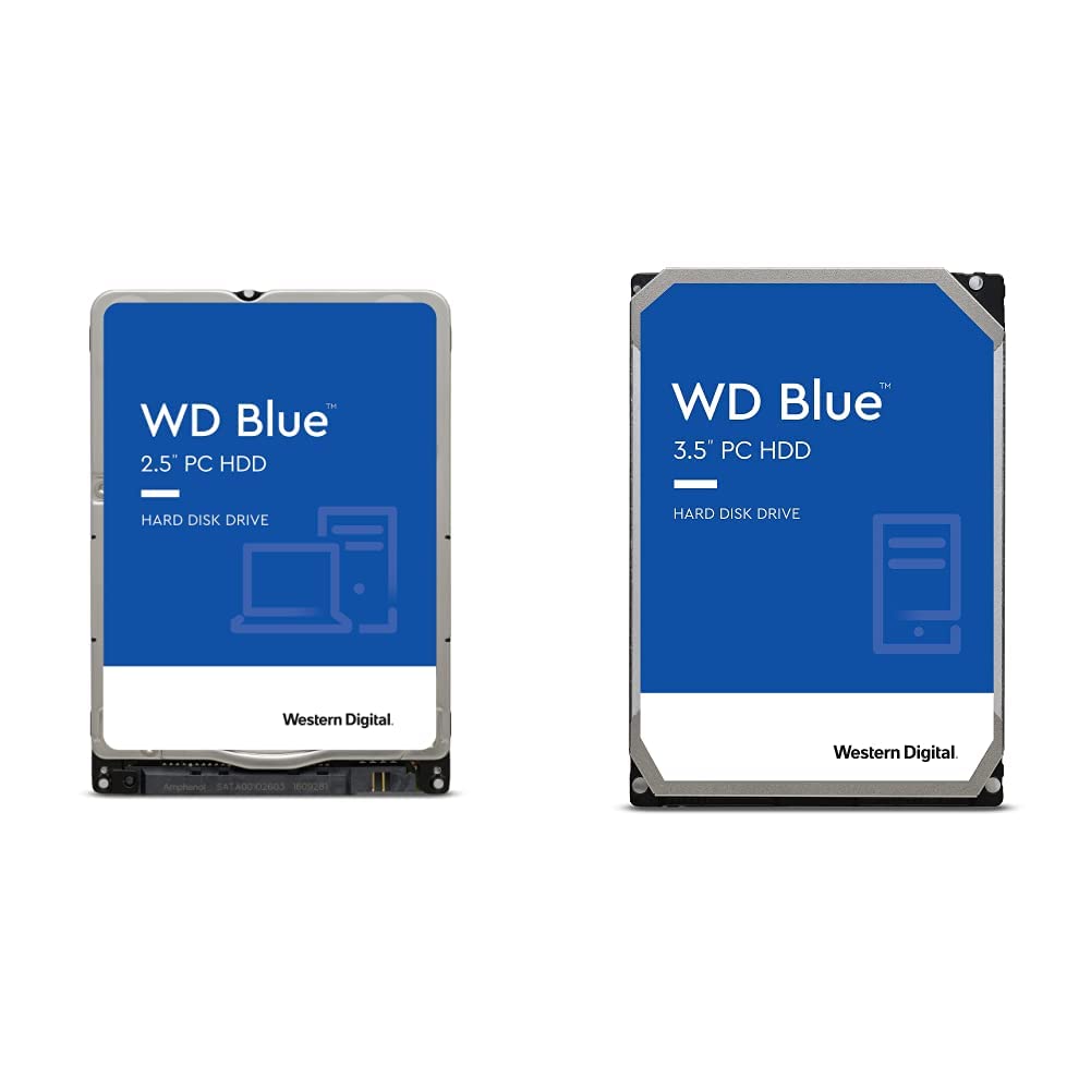 Western Digital 1TB WD Blue Mobile Hard Drive & Digital 1TB WD Blue PC Hard Drive - 7200 RPM Class, SATA 6 Gb/s, 64 MB Cache, 3.5" - WD10EZEX