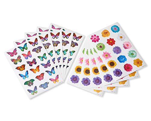 American Greetings Kids Sticker Sheets, Butterflies and Flowers (165-Count)