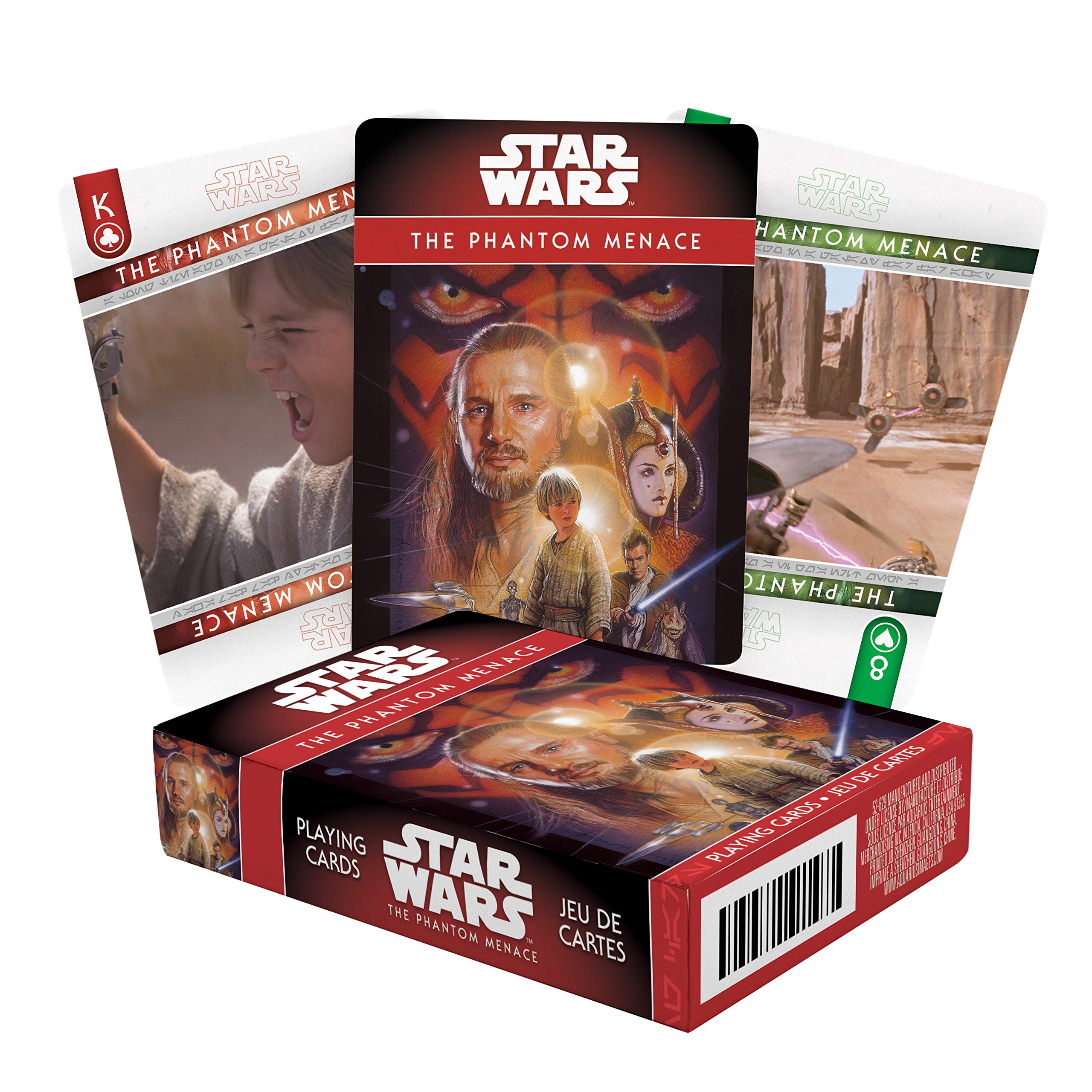Star Wars Playing Cards - Episode 1 - The Phantom Menace Deck of Cards for Your Favorite Card Games - Officially Licensed Star Wars Merchandise and Collectibles - Poker Size with Linen Finish