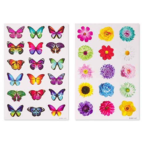 American Greetings Kids Sticker Sheets, Butterflies and Flowers (165-Count)