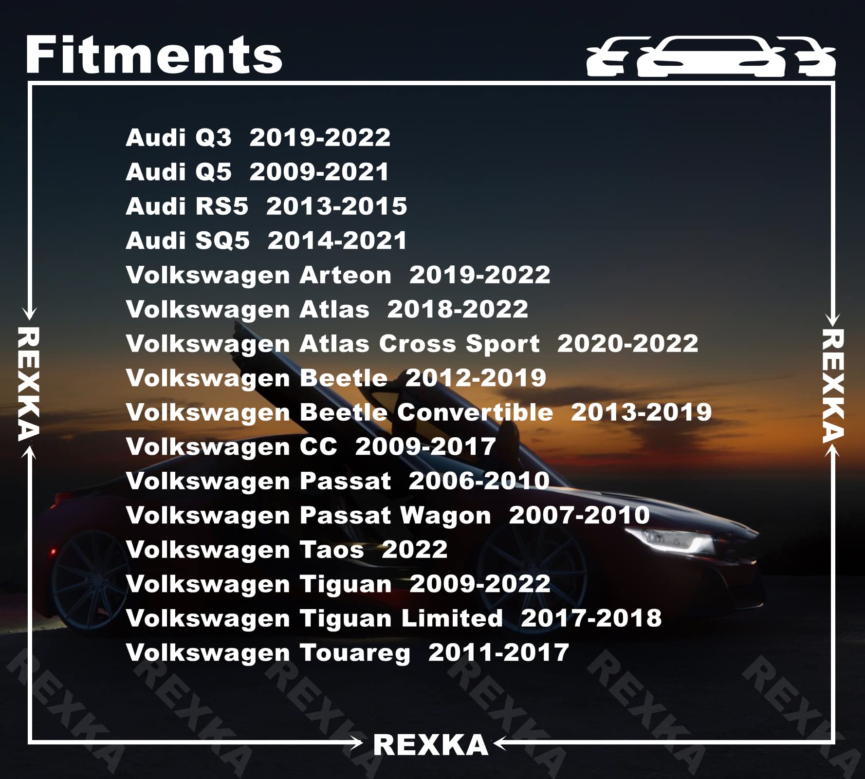 Rexka 30pcs Center Shield,Wheel Opening Molding Grommet 3C0853586 for Volkswagon Audi Q5 RS5 SQ5 Atlas Beetle CC Passat Tiguan Touareg 3C0-853-586