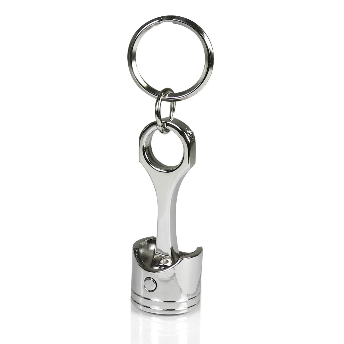 iPick Image Made for Honda Accord Chrome Finish Engine Piston and Rod Metal Key Chain