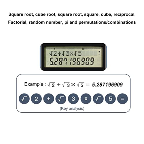 Altsuceser 2 Line Electronic Scientific Calculator 240 Functions Arithmetic Calculator Large Display Math Calculator for Student Teacher Classroom High School College School Business Offices Blue