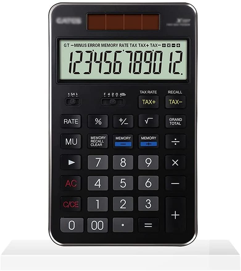 Desktop Calculator Function Desktop Calculators12 Digit LCD Display Solar Powered Basic Financial Accounting Calculator Calculators (Color : OneColor, Size : Solar Type)