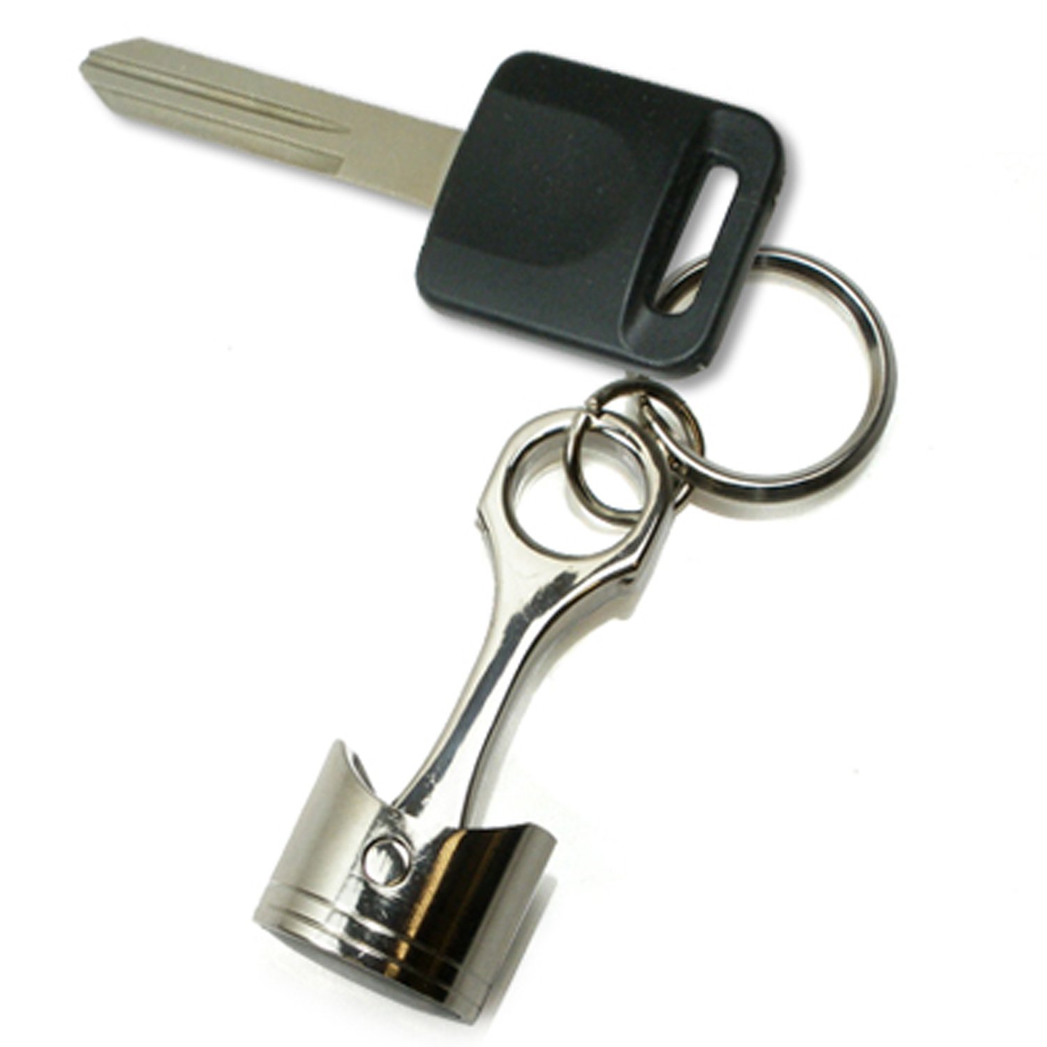 iPick Image Made for Honda Accord Chrome Finish Engine Piston and Rod Metal Key Chain