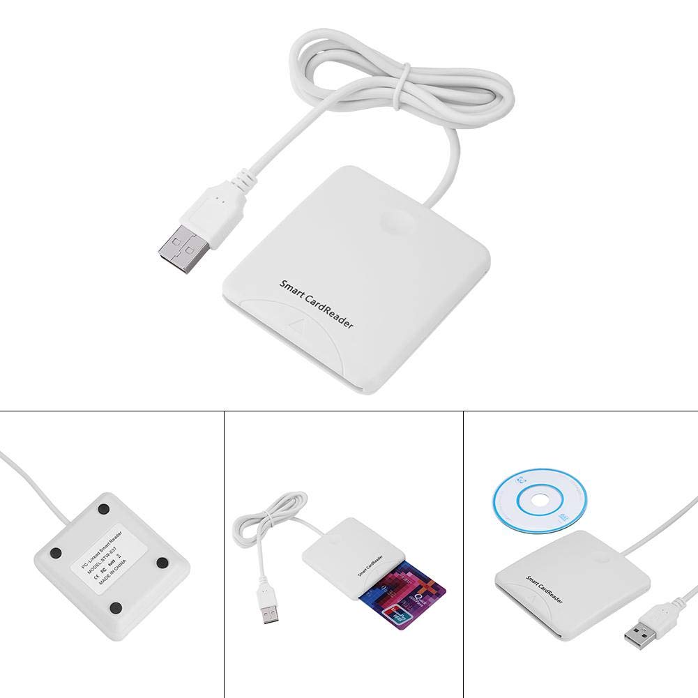 USB Smart Chip Reader,Portable USB Credit Card Reader,Full Speed Smart IC Mobile Bank Credit Card Readers for Supports 98/me/2000/xp/vista/Win7(32bit&64bit), OS X, Linux