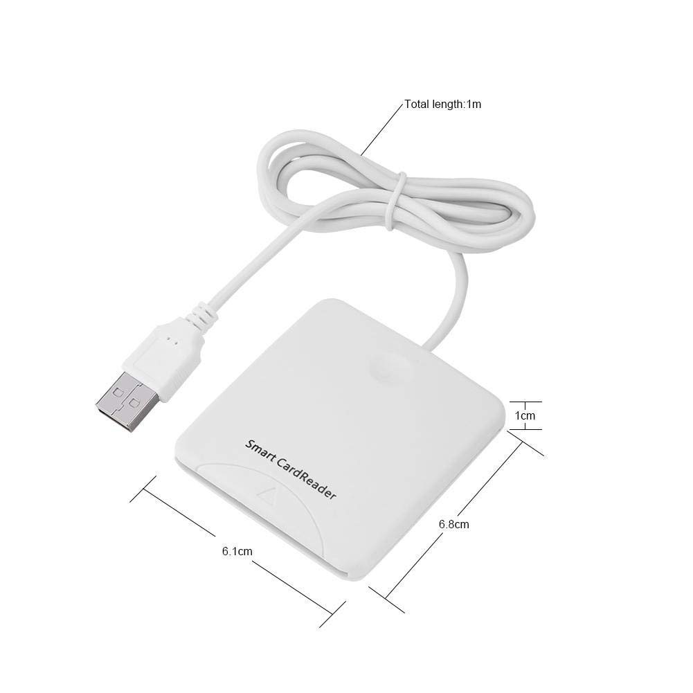 USB Smart Chip Reader,Portable USB Credit Card Reader,Full Speed Smart IC Mobile Bank Credit Card Readers for Supports 98/me/2000/xp/vista/Win7(32bit&64bit), OS X, Linux