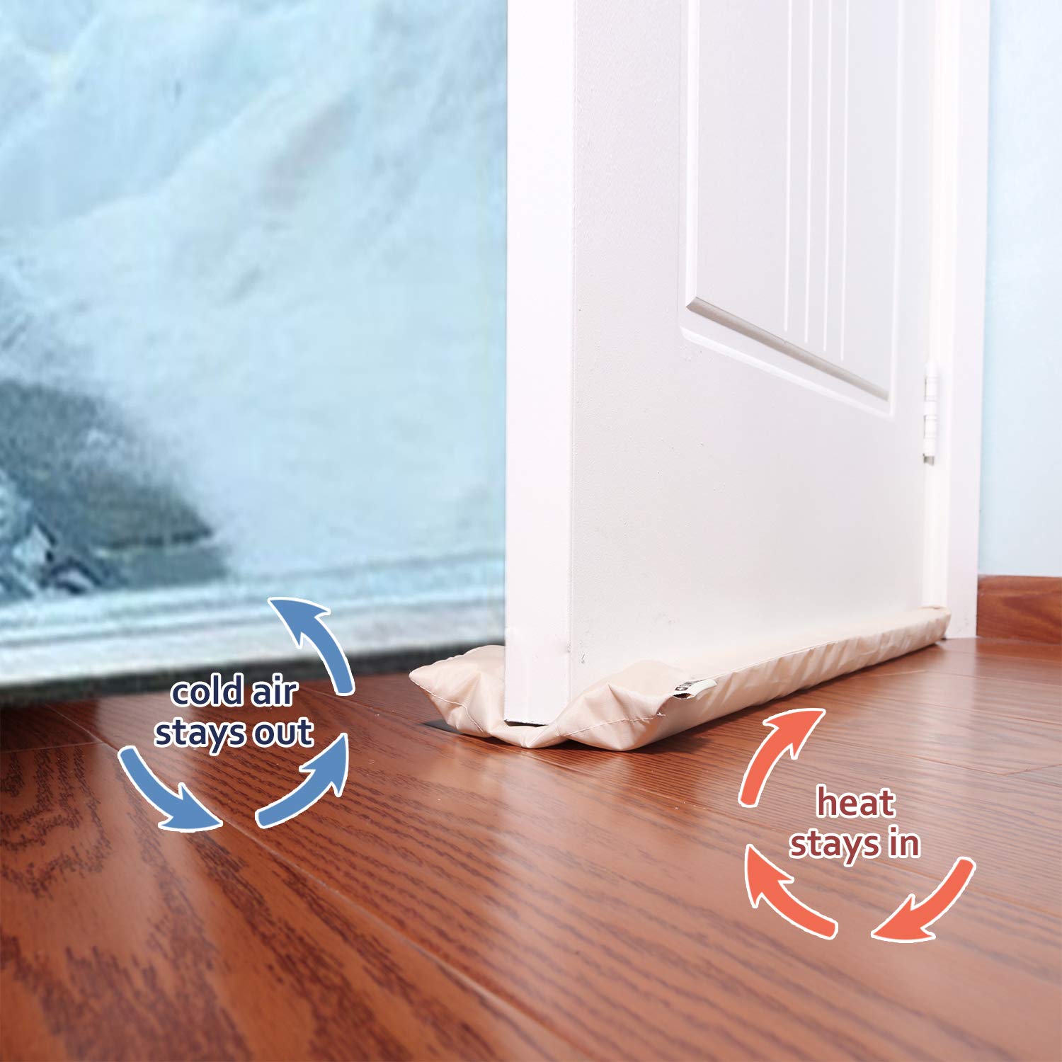 SWISSELITE 36 Inch Door Draft Blocker,Under Door Draft Stopper for Bottom of Doors,Sound Proof Reduce Noise Stopper