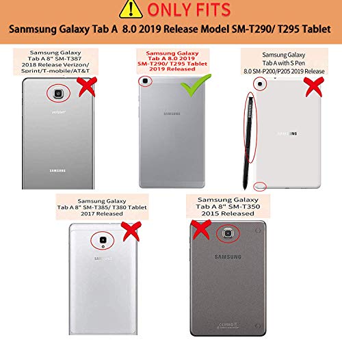 Galaxy Tab A 8.0 2019 Case,T290 T295 Cover, Dteck Multi-Angle Viewing Stand Flip Shell Wallet Case for Samsung Galaxy Tab A 8.0 inch 2019 Released Model SM-T290 / SM-T295 / SM-T297, Twinkle Butterfly