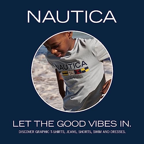 Nautica Boys' Short Sleeve Solid Crew Neck T-Shirt, Black, 10-12
