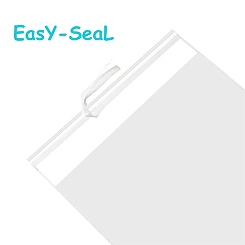 Tendwarm 100 Pieces 6x9 Inches Resealable OPP Cellophane Cello Bag Clear Self-Sealing Plastic Packaging Bags for Clothes