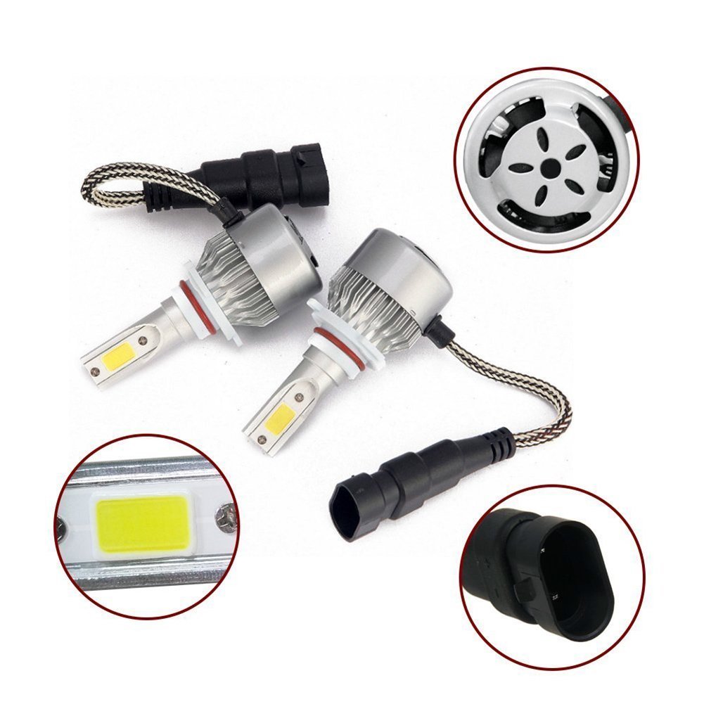 ICBEAMER H11 Light Bulbs, 8000LM Brighter Lights, Real 1:1 6000K Cool White lights IP68 Waterproof Halogen Replacement Fog Lights, Quick Installation, Pack of 2
