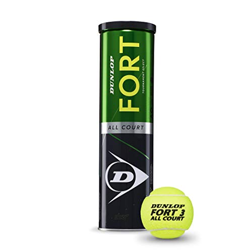 DUNLOP 601316 Tennis Balls, Unisex-Adult, Multicoloured, 1 Pack (4 Balls)