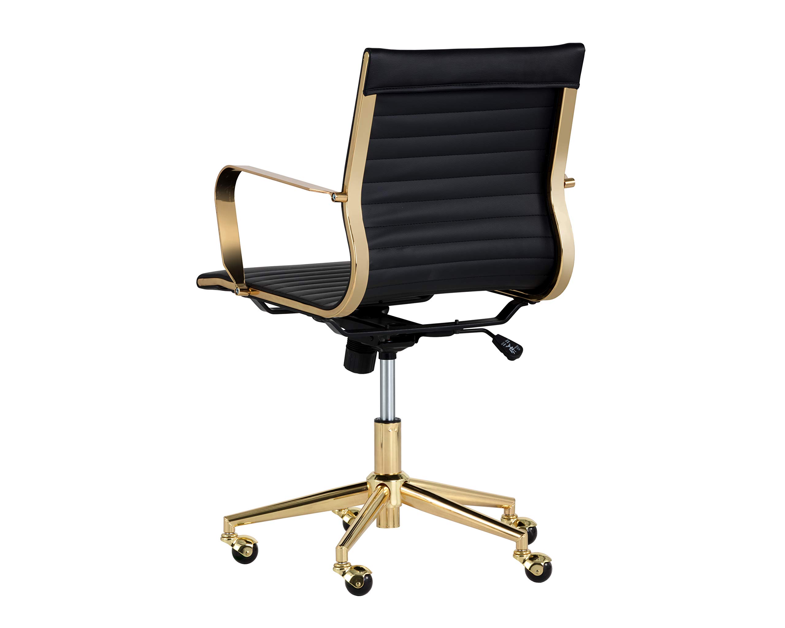 Sunpan 104047 Jessica Office Chair - Gold - Black