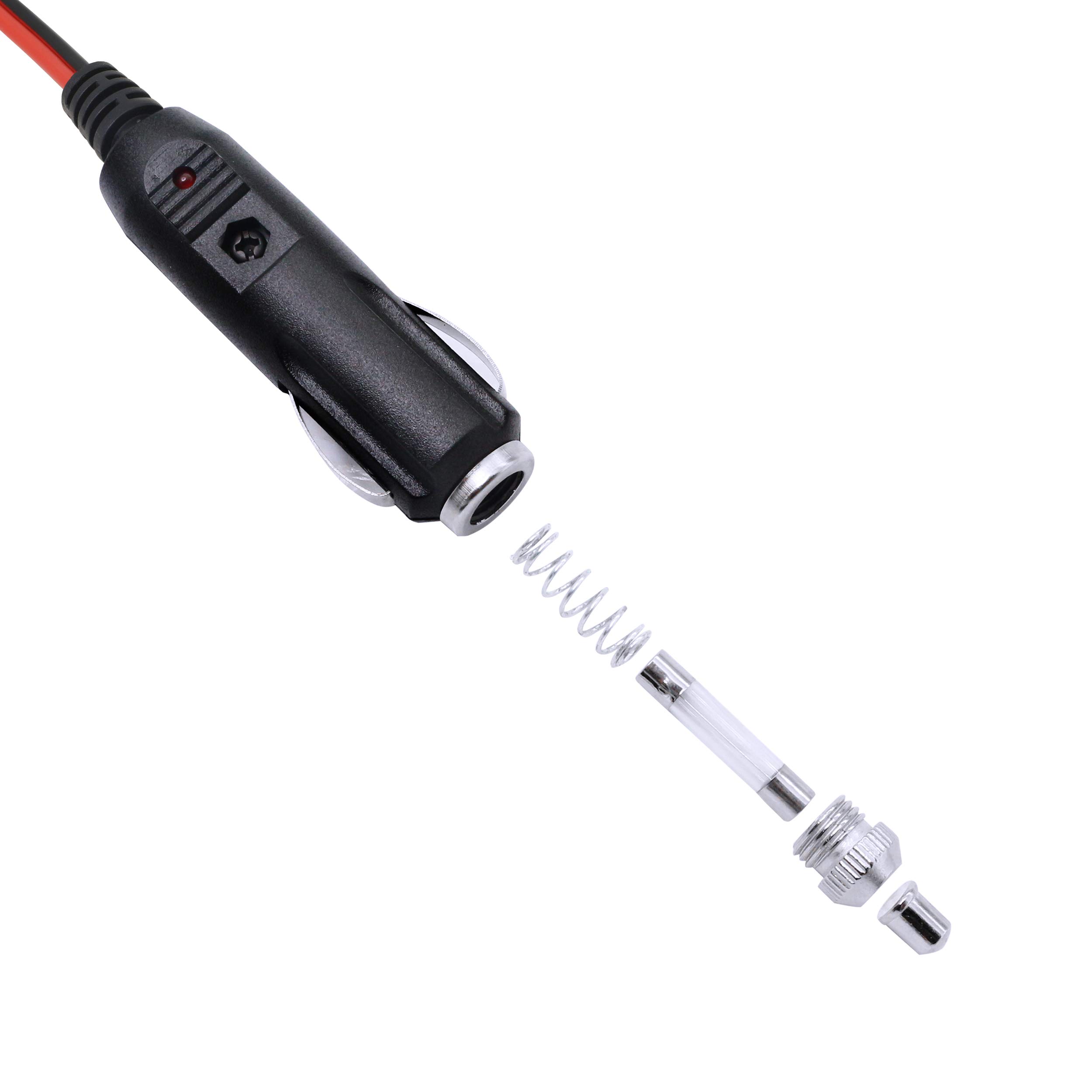 CERRXIAN 40cm 12V 24V Cigarette Lighter Plug to EC5 for Battery Booster Portable Jump Starter On-Board Electrical