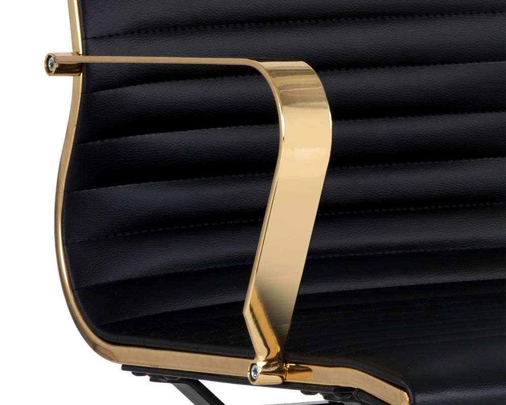 Sunpan 104047 Jessica Office Chair - Gold - Black