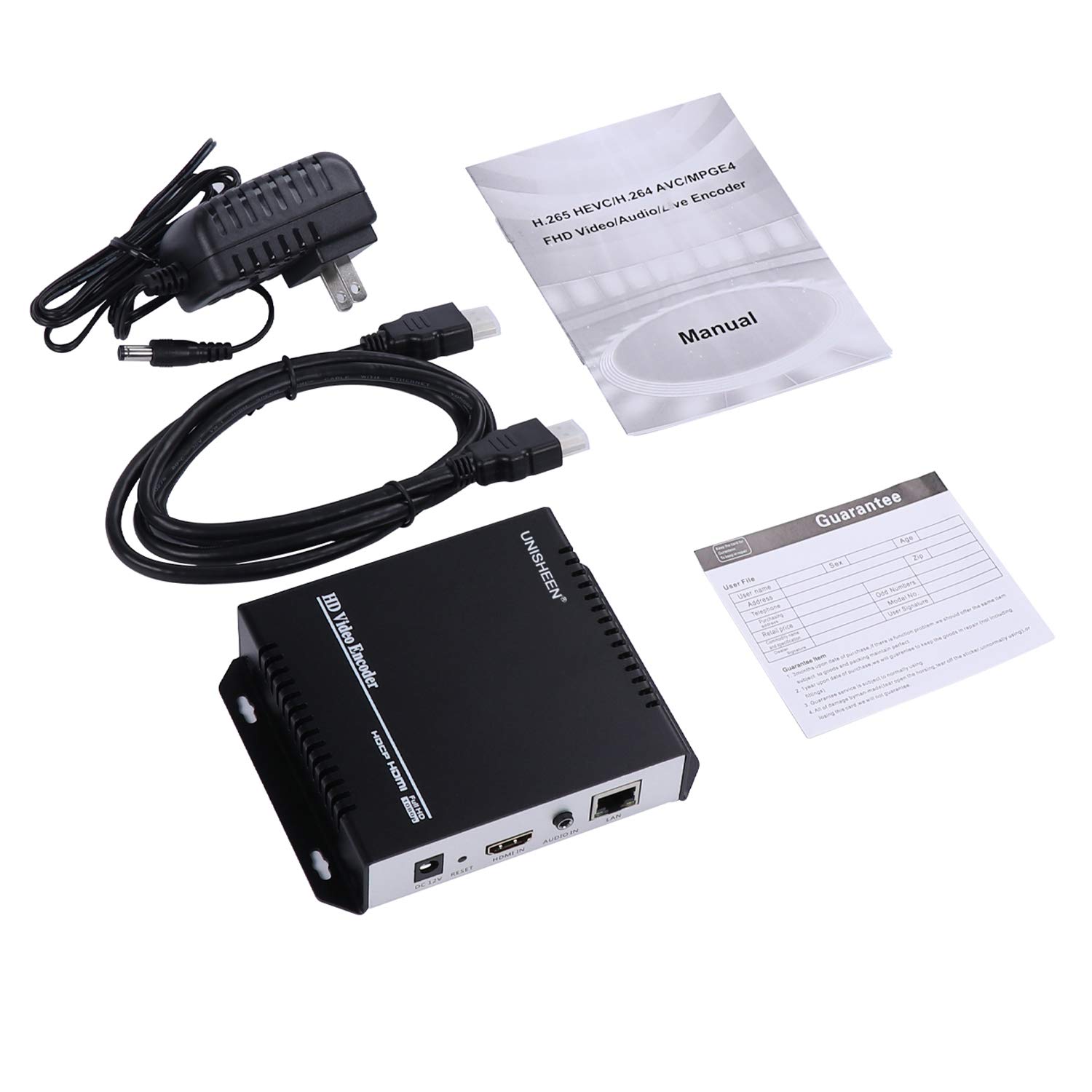 UNISHEEN H.264 Live HDMI Video Encoder Supports RTSP, RTP, RTMP, HTTP, UDP, SRT for IPTV, Live Stream Broadcast Supports (BM3100H)