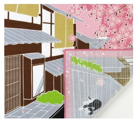 FUROSHIKI- Japanese Wrapping Cloth (Traveling-cat : SAKURA)