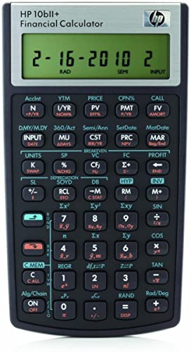 Hewlett Packard 10BII+ - 10B II Plus Financial Scientific Calculator + WYNGS Protective Case Black