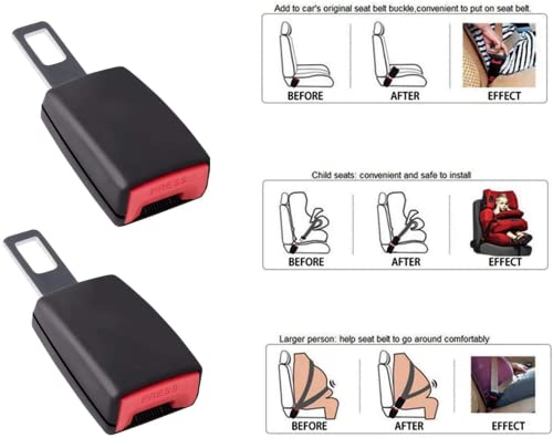 2 PCS Most Model Accessories Polyester Extension Comfortable and Convenient for Car Seats Universal，Ships from the US (4.7 Inch)