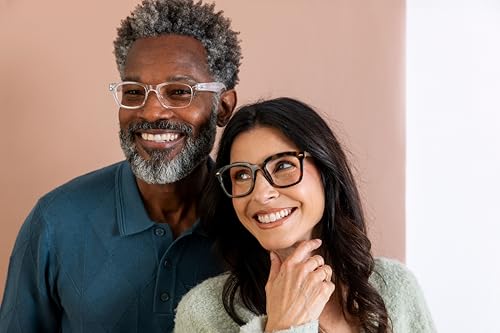 Peepers by PeeperSpecs Clark Blue Light Blocking Reading Glasses, Clear +2.00