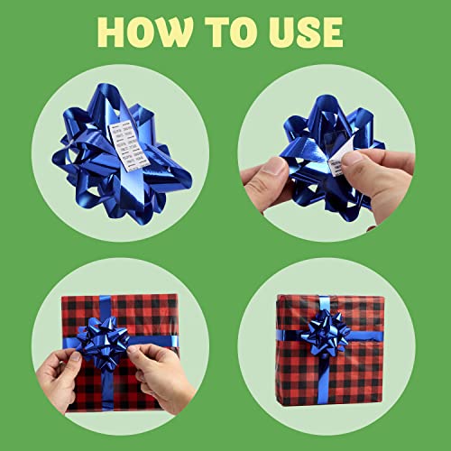 JOYIN 42 PCS Christmas Gifts Bows Assortment, Self Adhesive Gift Bows for Gift Wrapping, Present, Holiday, Wedding, Party Decoration