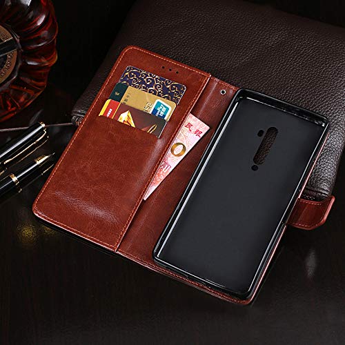 TienJueShi Red Book Stand Retro Flip Leather Protector Phone TPU Silicone Case for Oppo Reno2 6.5 inch Gel Cover Etui Wallet