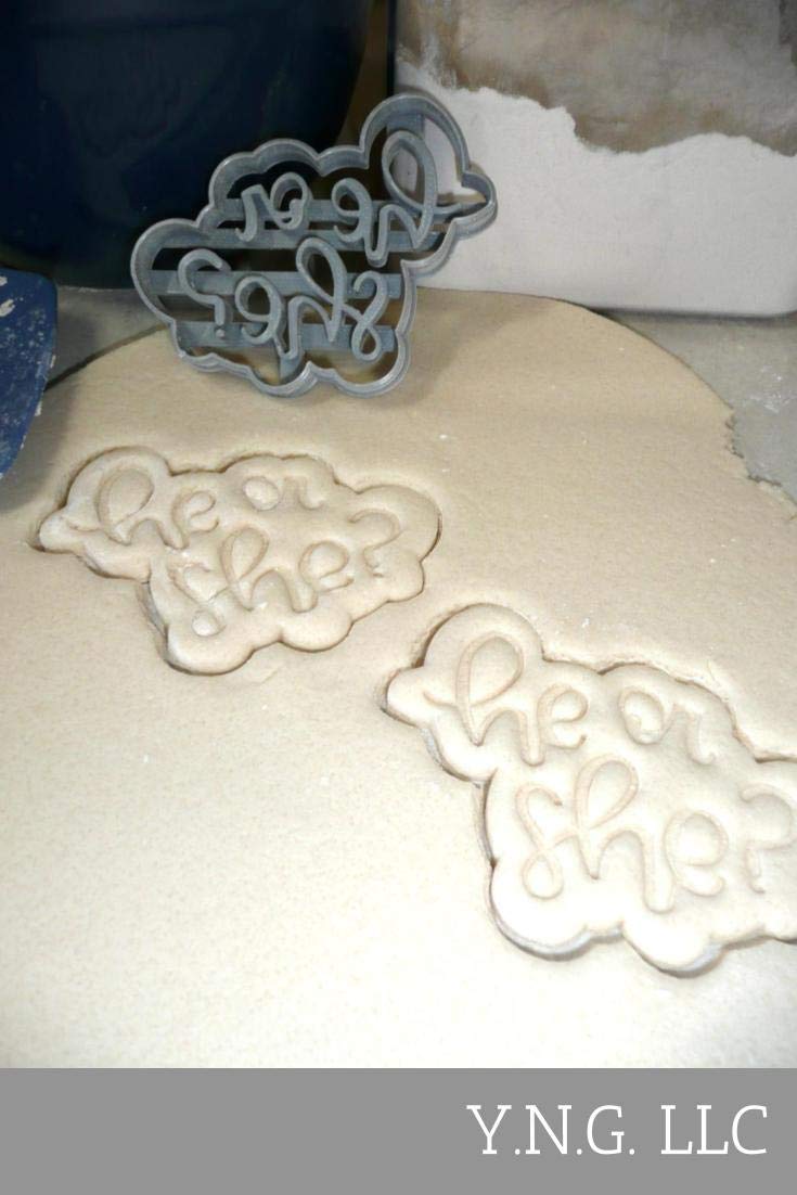 CUPCAKE OR STUD MUFFIN GENDER REVEAL BABY SHOWER SET OF 3 COOKIE CUTTERS MADE IN USA PR1204