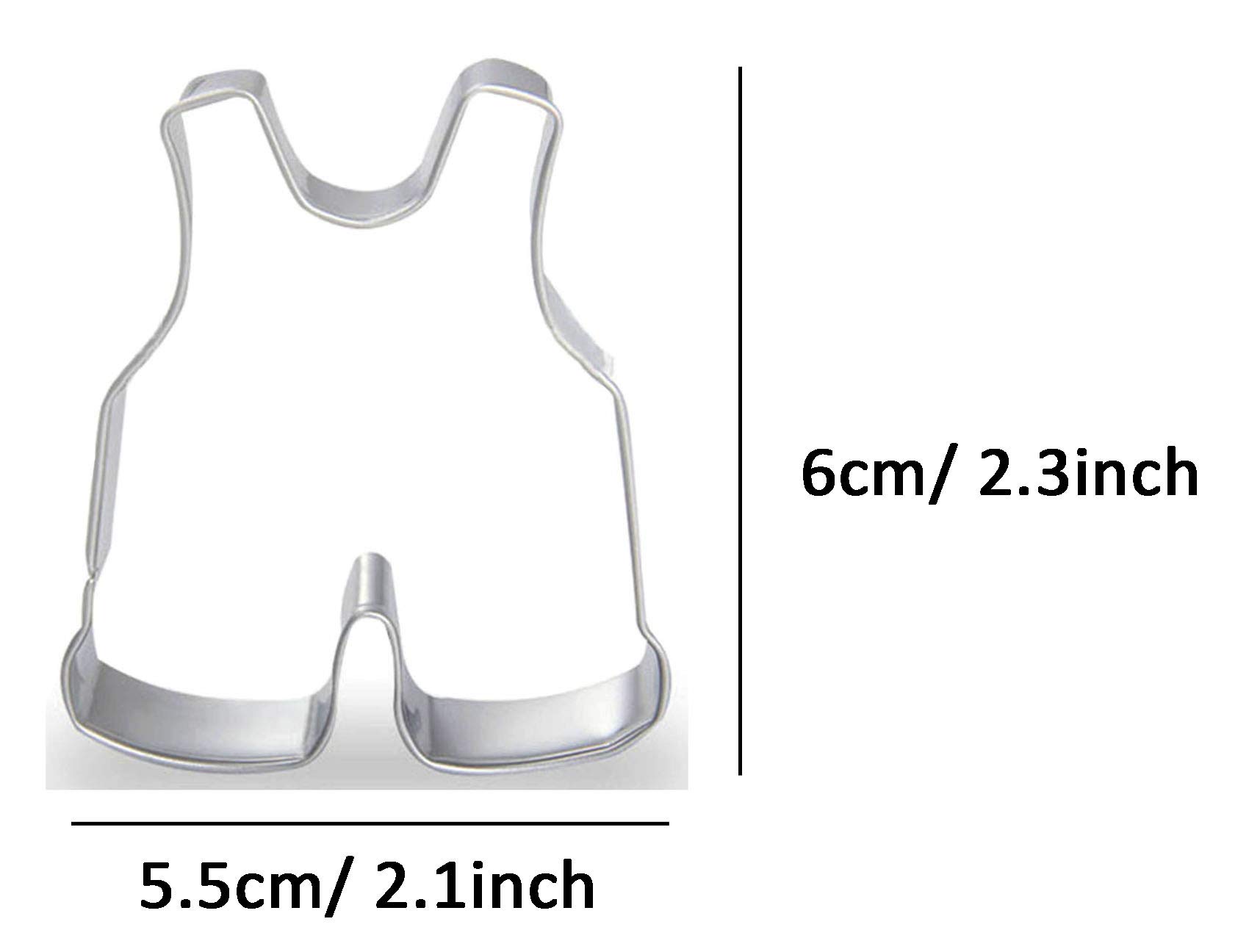 ZDYWY Bib Pants Overalls Suspender Jeans Shaped Cookie Cutters for Baby Shower