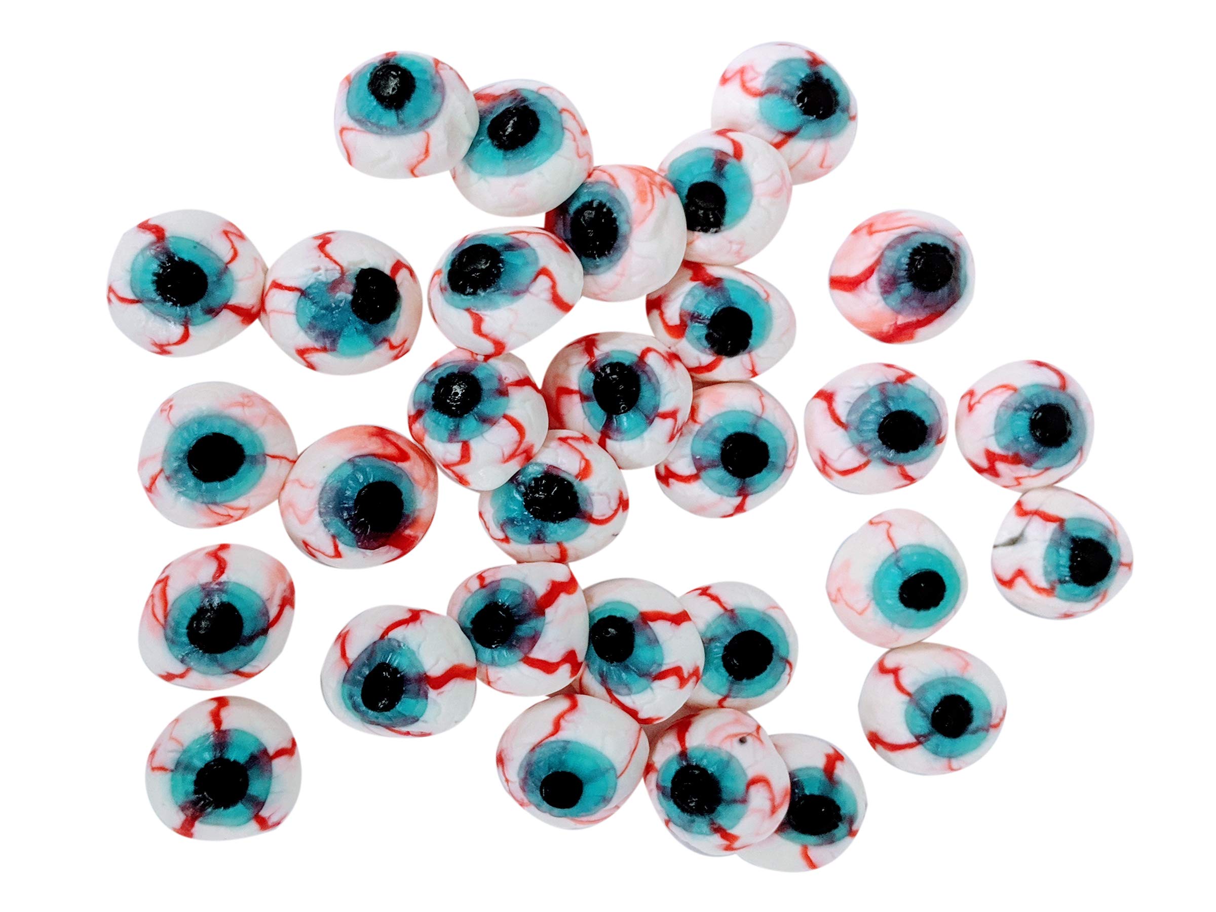Gummy Eyeballs - 2 LB Resealable Stand Up Candy Bag - Halloween Themed Bloody Eyeball Gummies - Scary Novelty Candy for Trick or Treaters and Party Favor Bags