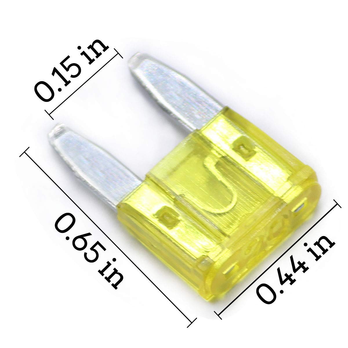 100 Pack Auto Fuses 20 AMP APM/ATM 32V Mini Blade Style Fuses 20A Short Circuit Protection Car Fuse (20 AMP)
