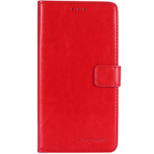 TienJueShi Red Book Stand Retro Flip Leather Protector Phone TPU Silicone Case for Oppo Reno2 6.5 inch Gel Cover Etui Wallet