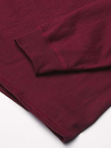 Hanes mens Beefy Long Sleeve Three-button Henley Shirt, Mulled Berry, Medium US