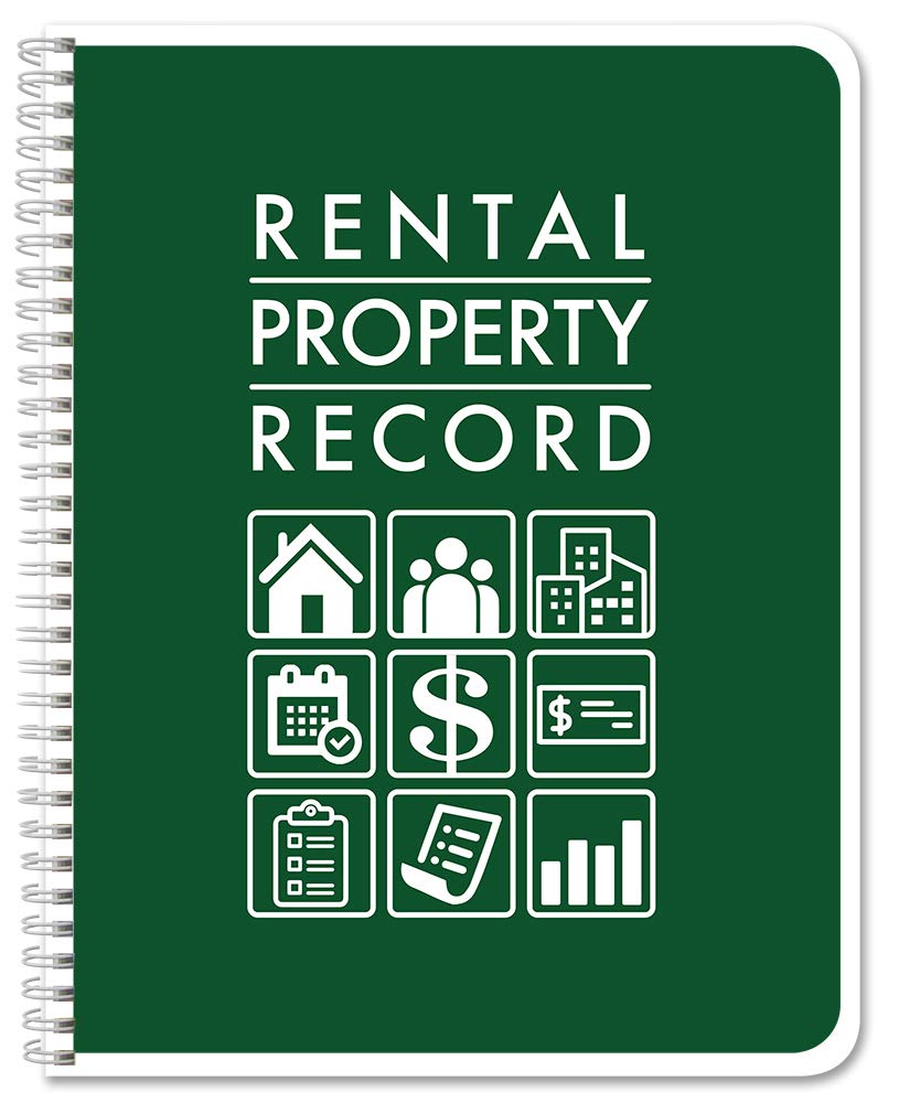 BookFactory Rental Property Record Book/Landlord Renter Record Keeping Log Book - Wire-O, 100 Pages, 8.5" x 11" (LOG-100-7CW(RentalProperty)-RX)