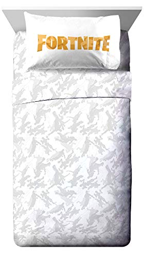 Jay Franco Fortnite Emote Camo 5 Piece Full Bed Set - Includes Comforter & Sheet Set - Super Soft Fade Resistant Microfiber (Official Fortnite Product)