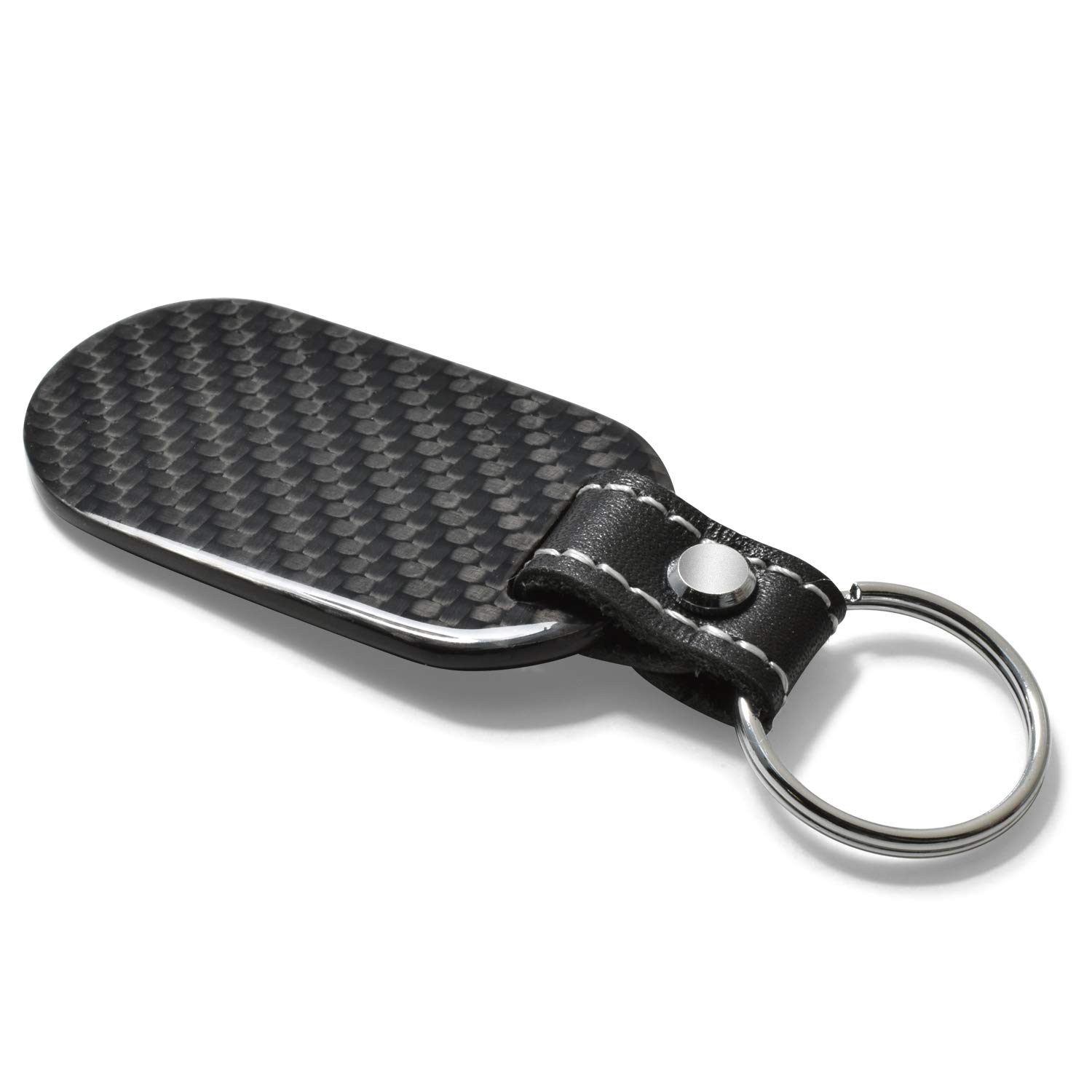 iPick Image Made for Honda Civic Si 100% Real Black Carbon Fiber Tag Style Key Chain