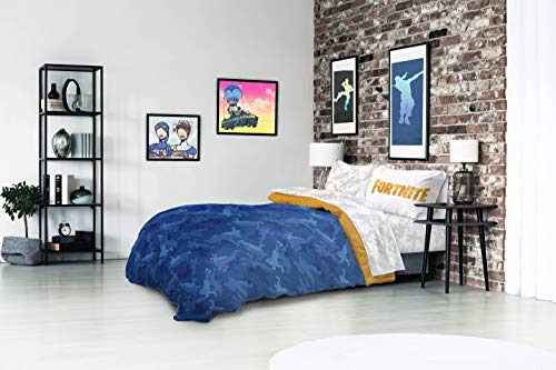 Jay Franco Fortnite Emote Camo 5 Piece Full Bed Set - Includes Comforter & Sheet Set - Super Soft Fade Resistant Microfiber (Official Fortnite Product)