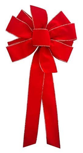 36-Pack Christmas Bows | 6.99 Bulk Pack | 10x26" Premium Handmade | Indoor Outdoor Christmas Decor | The Handmade Bow