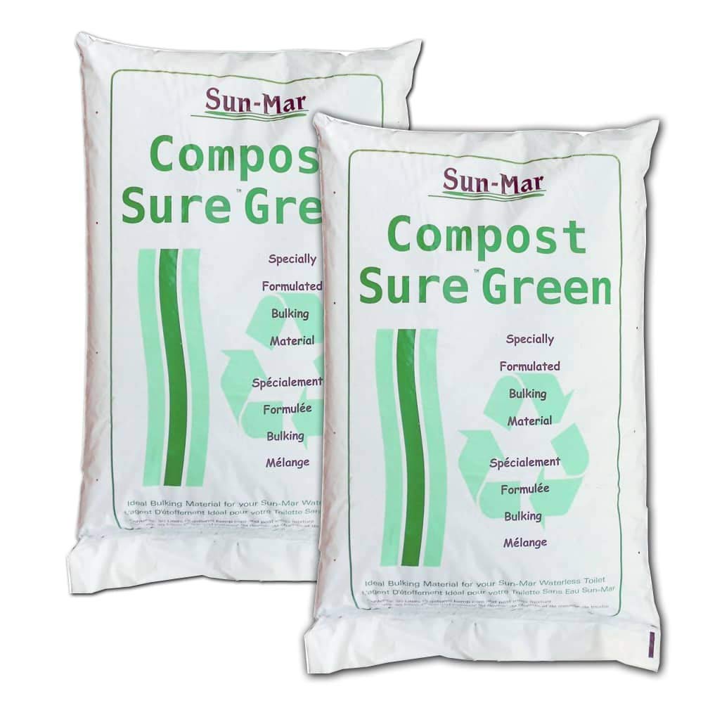 Sun-Mar Compost Sure Peat Moss and Hemp Mix 8 Pound Green Bag Pack of 2