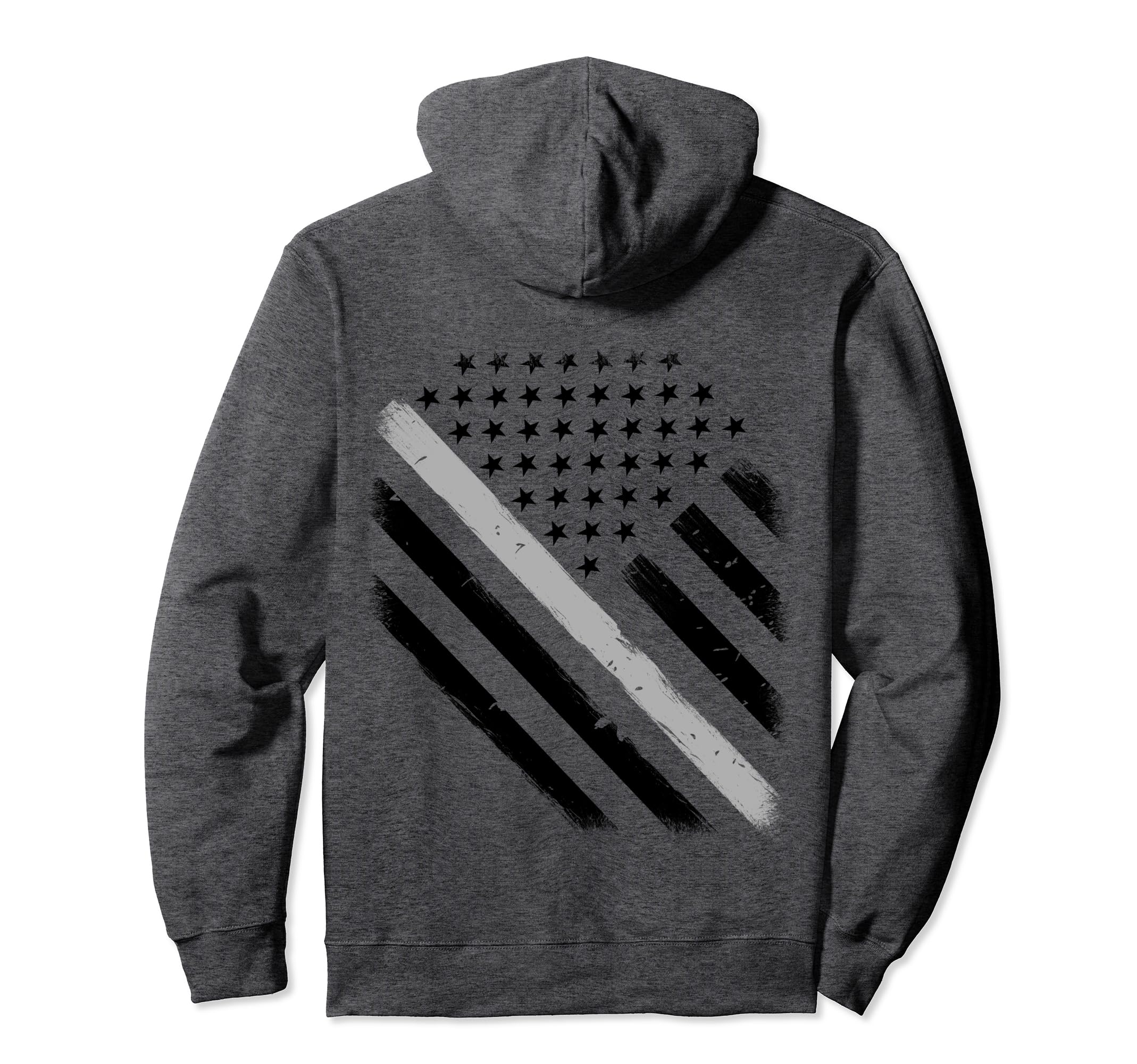 Thin Silver Line Flag Corrections Officer Hoodie