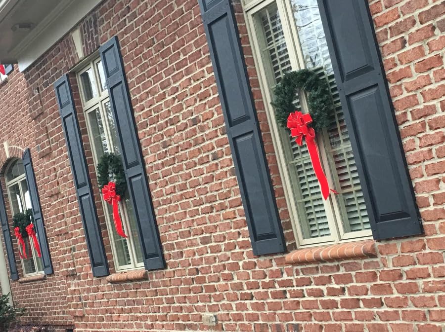 36-Pack Christmas Bows | 6.99 Bulk Pack | 10x26" Premium Handmade | Indoor Outdoor Christmas Decor | The Handmade Bow