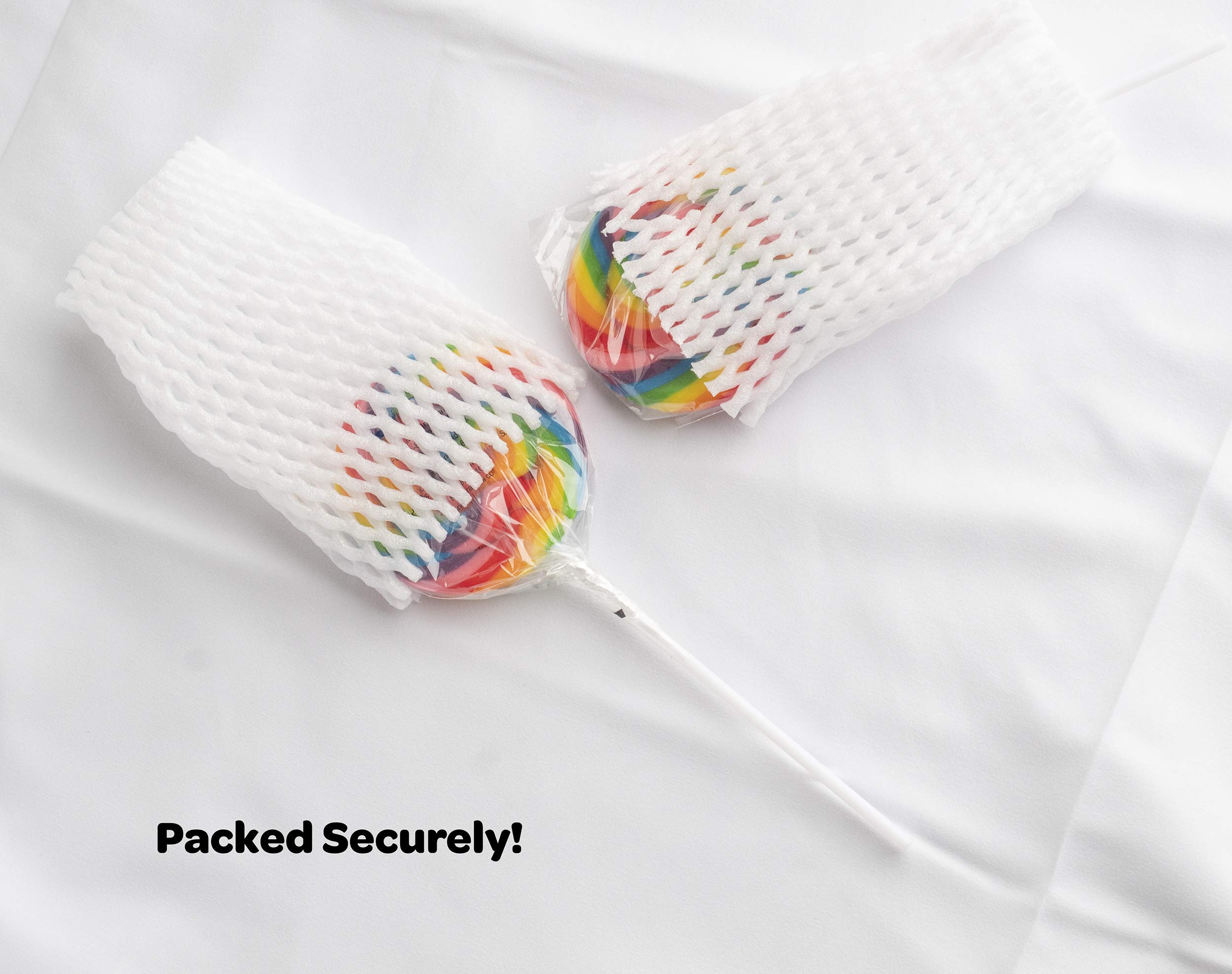 24 Rainbow Lollipops Individually Wrapped Non Broken 12 Large Swirl Lollipop 3" and 12 Large Twisty Pops, Perfect Suckers for Gift, and Holiday Decorations,