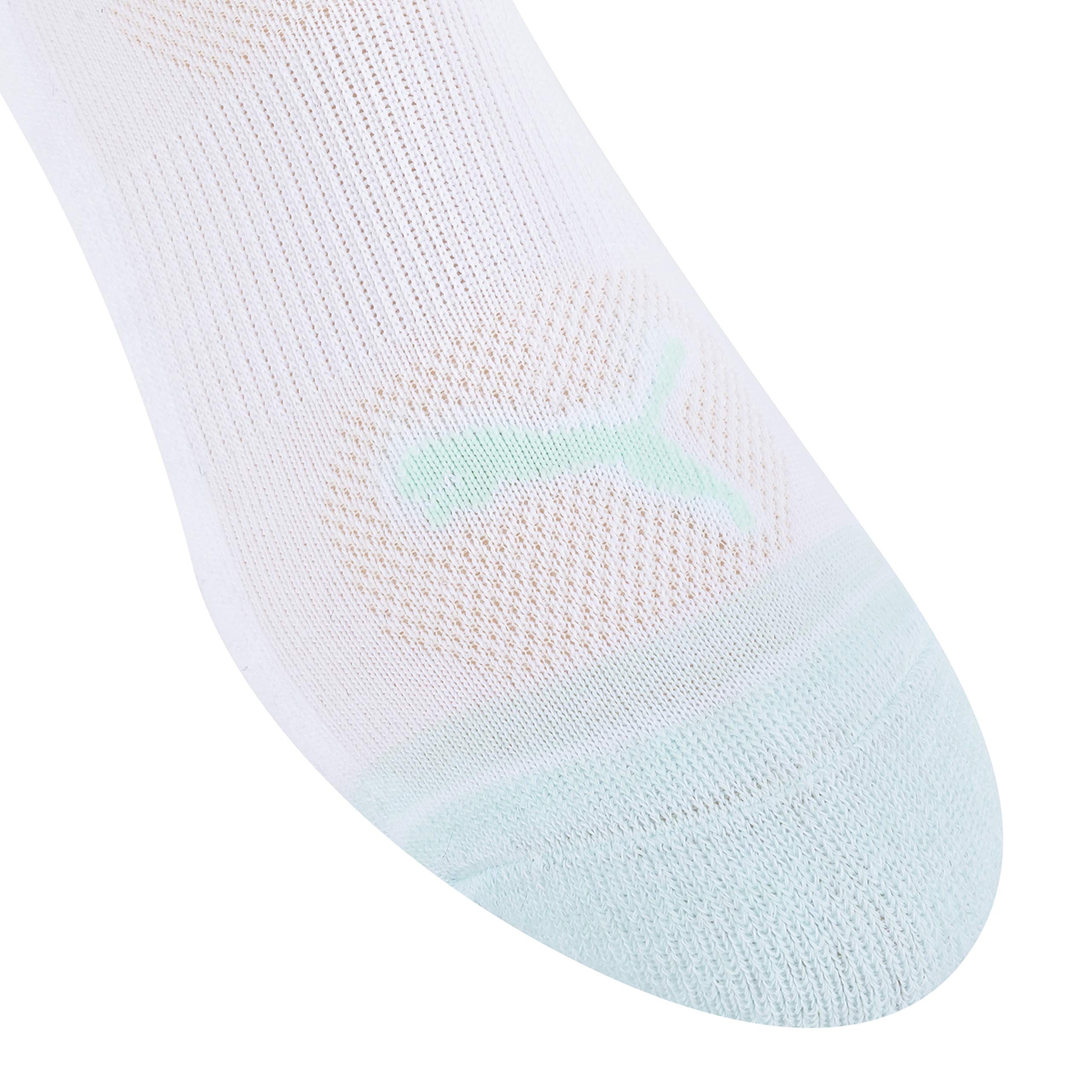 PUMA womens 8 Pack Low Cut Running Socks, White, 9 11 US