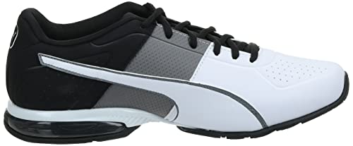 PUMA Mens Cell Surin 2 Cross Trainer, MATTE Charcoal Gray-PUMA Mens White, 9.5