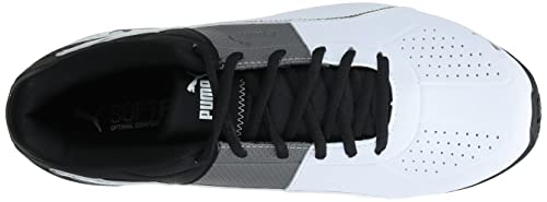 PUMA Mens Cell Surin 2 Cross Trainer, MATTE Charcoal Gray-PUMA Mens White, 9.5