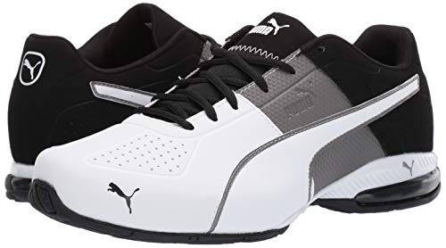 PUMA Mens Cell Surin 2 Cross Trainer, MATTE Charcoal Gray-PUMA Mens White, 9.5