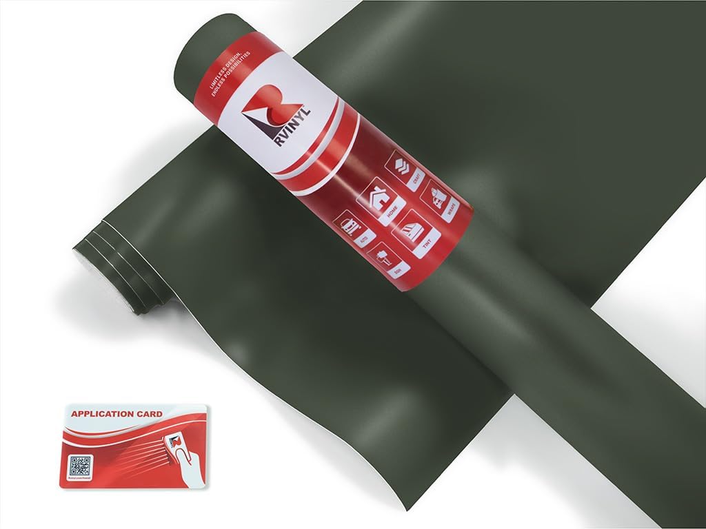 Avery Dennison SW900 732-O in Matte Olive Green - Dual Layered Vinyl Car Supreme Wrapping Film - 12" x 60" - Vehicle Sheet Roll