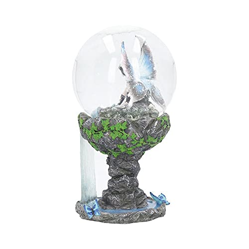 Nemesis Now Immortal Flight Anne Stokes Fairy Snow Globe 10cm, Resin, Grey|White