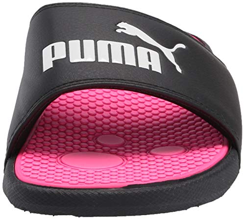 PUMA Cool Cat Jr Girls' Youth Sandal 7 M US Big Kid Black-White-Pink